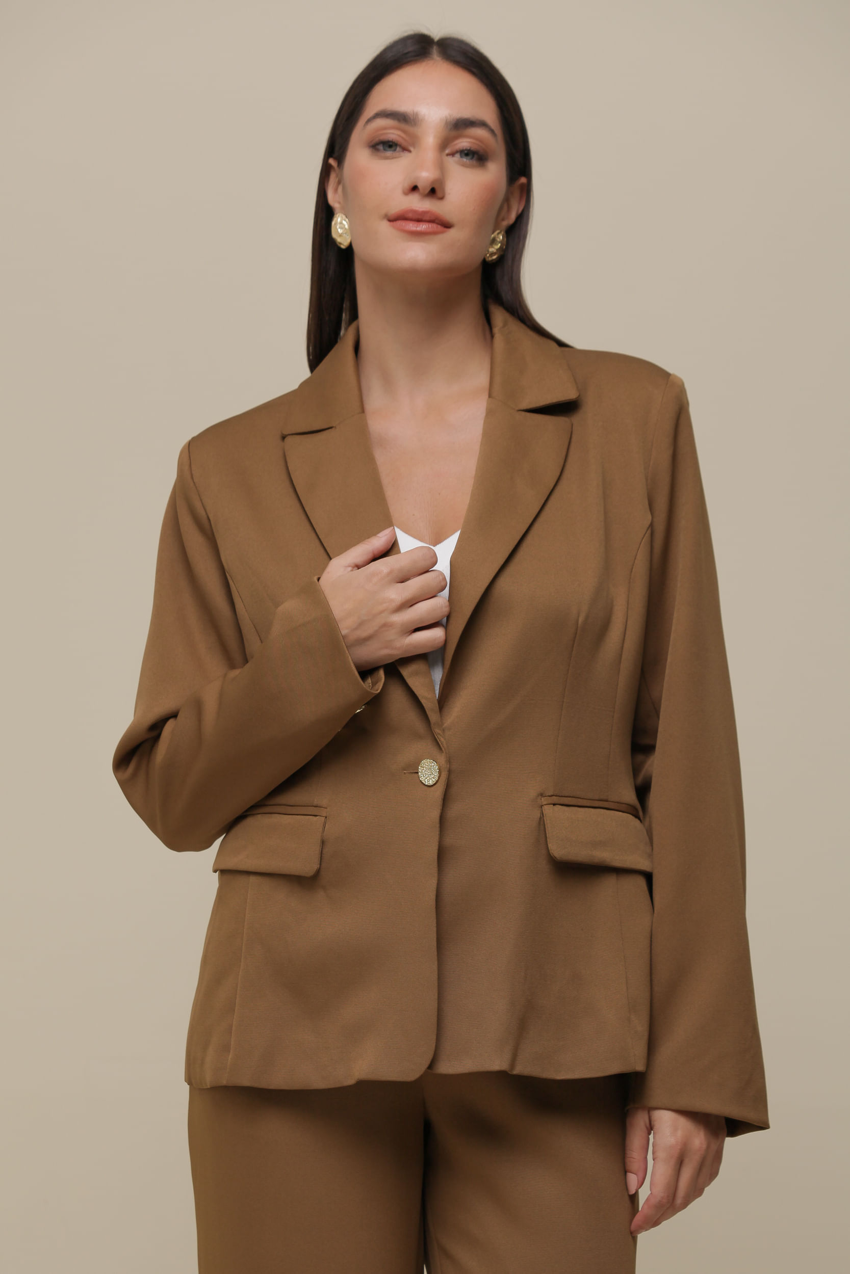 Blazer Alfaiataria Lapelas VERDE OLIVA - Mamô